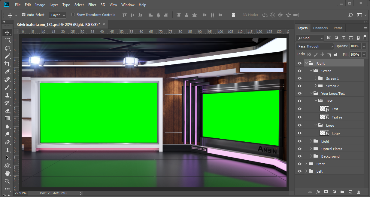 Virtual Set For Photoshop | Document Tutorial