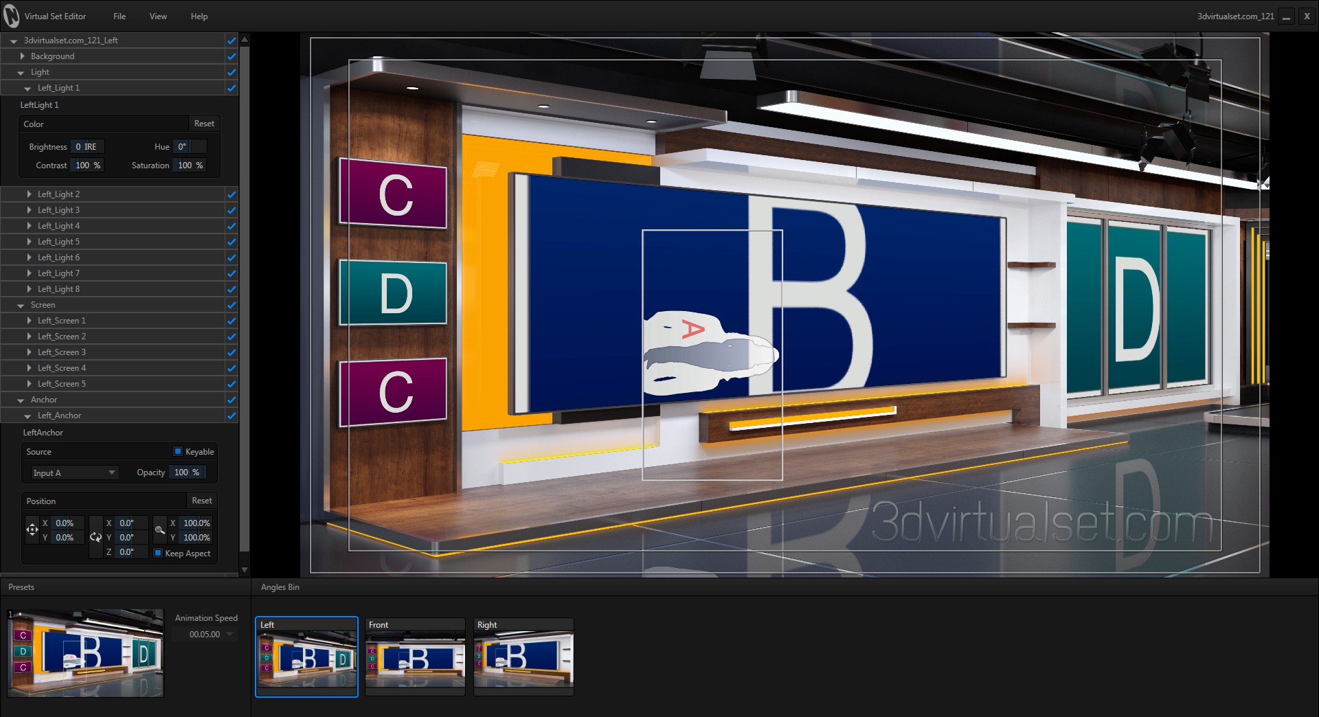 Virtual Set 121 For TriCaster | TriCaster Virtual studio Template