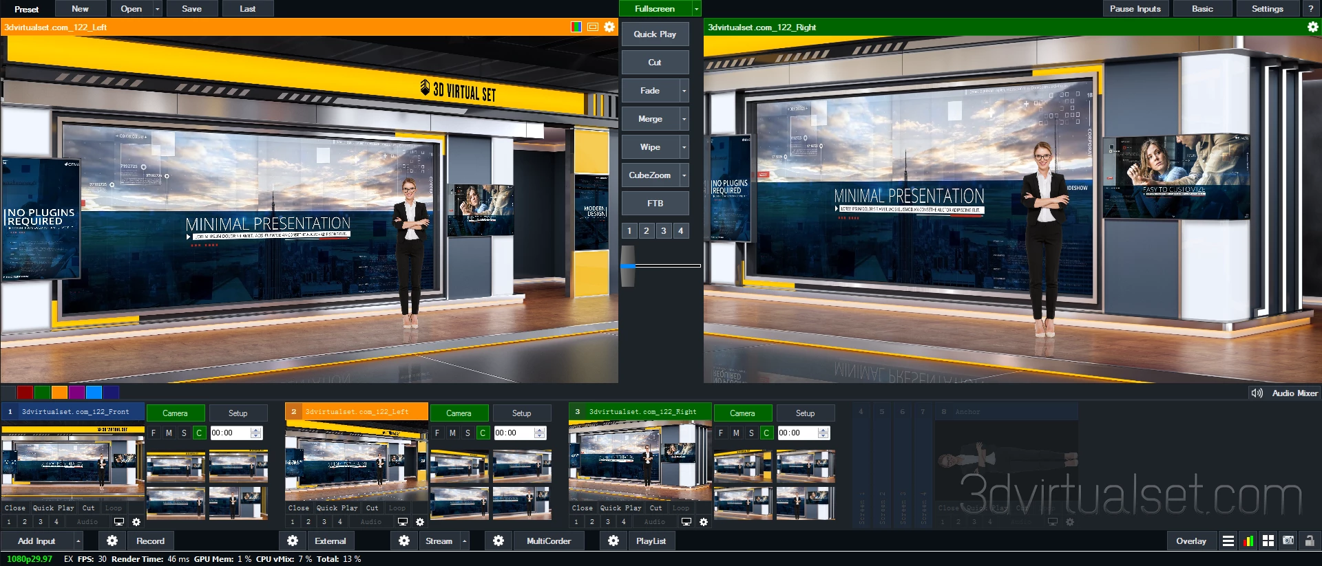 Virtual Set 122 For vMix | vMix Virtual studio Template