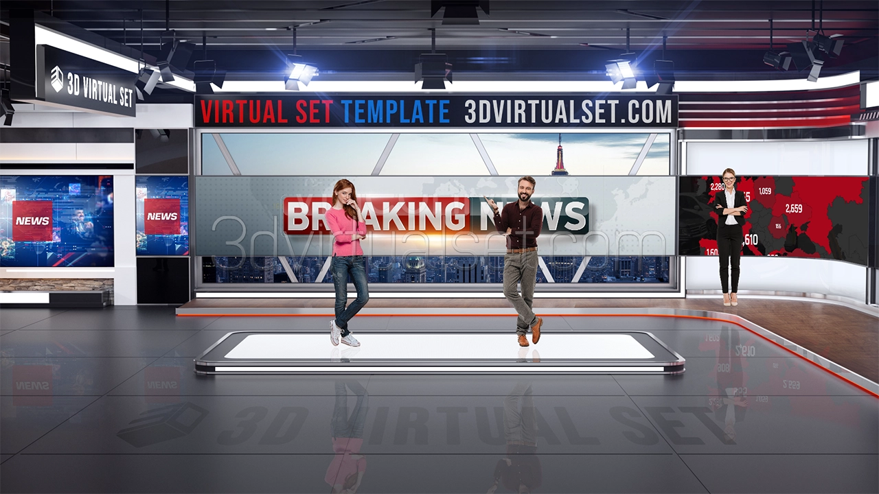 Virtual Set 126A For vMix | vMix Virtual studio Template