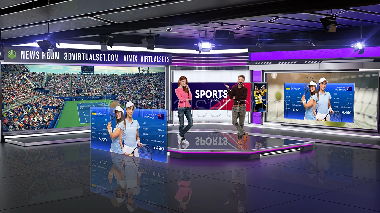 Virtual Set 128A For vMix | vMix Virtual studio Template