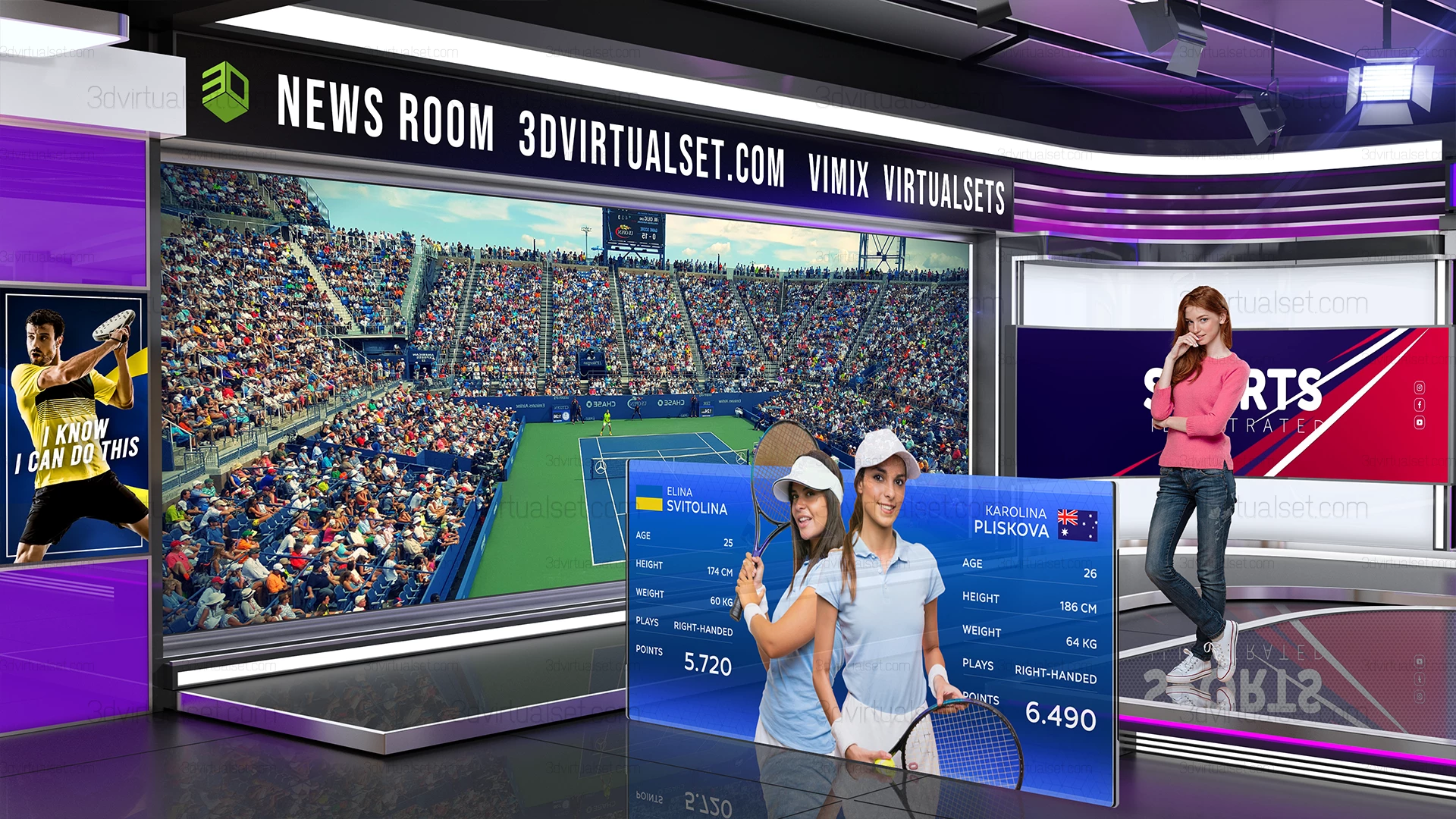 Virtual Set 128A For vMix | vMix Virtual studio Template