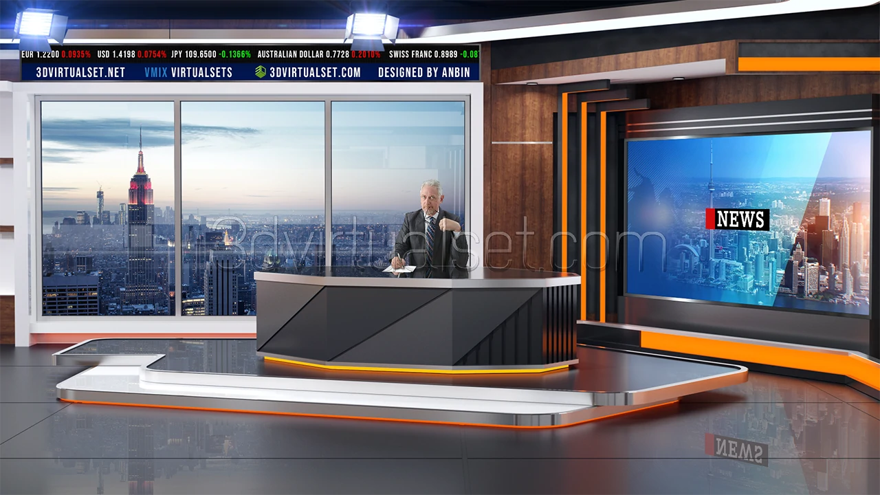 Virtual Set 129B For vMix | vMix Virtual studio Template