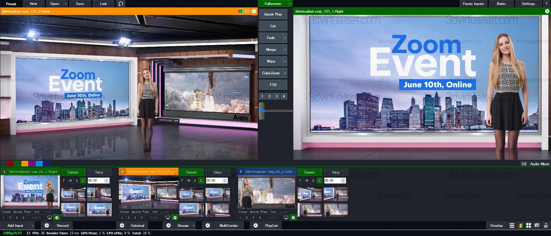 Virtual Set 131 For vMix | vMix Virtual studio Template