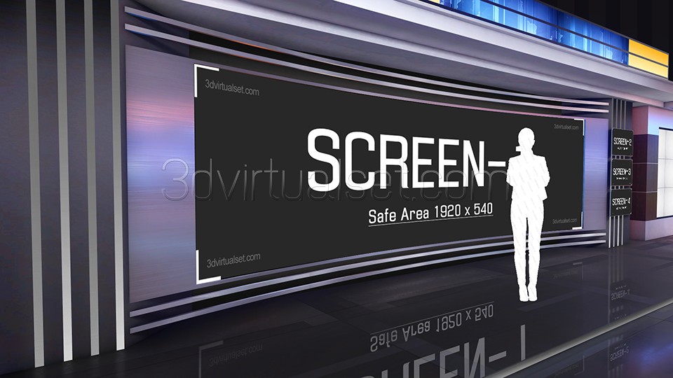 Virtual Studio 109A for vMix | vMix Virtual Set Template