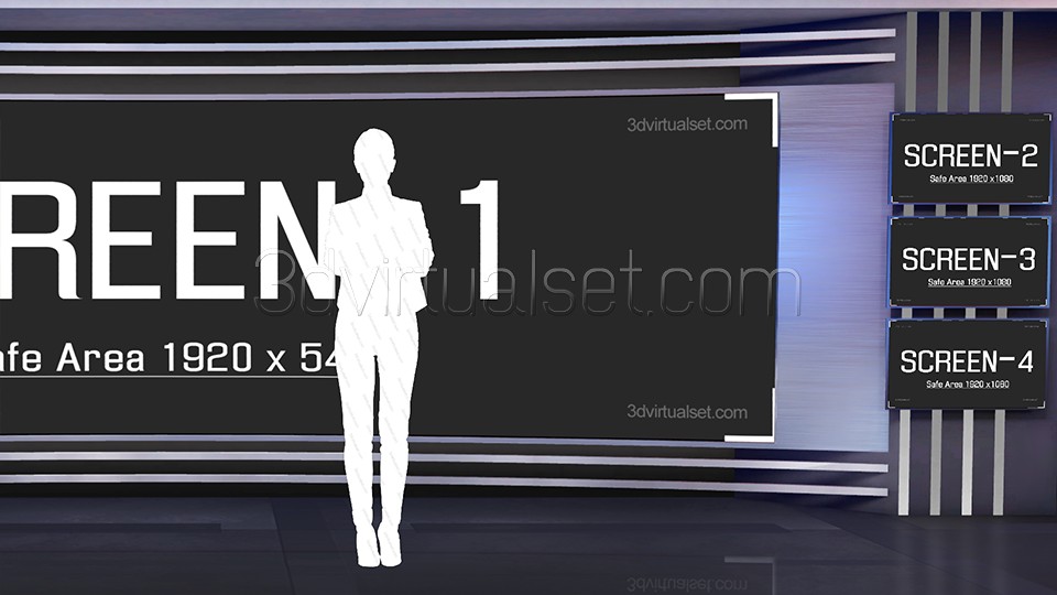 Virtual Studio 109A for vMix | vMix Virtual Set Template