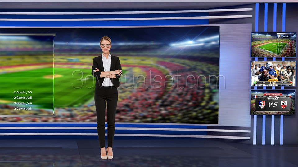 Virtual Studio 109A for vMix | vMix Virtual Set Template