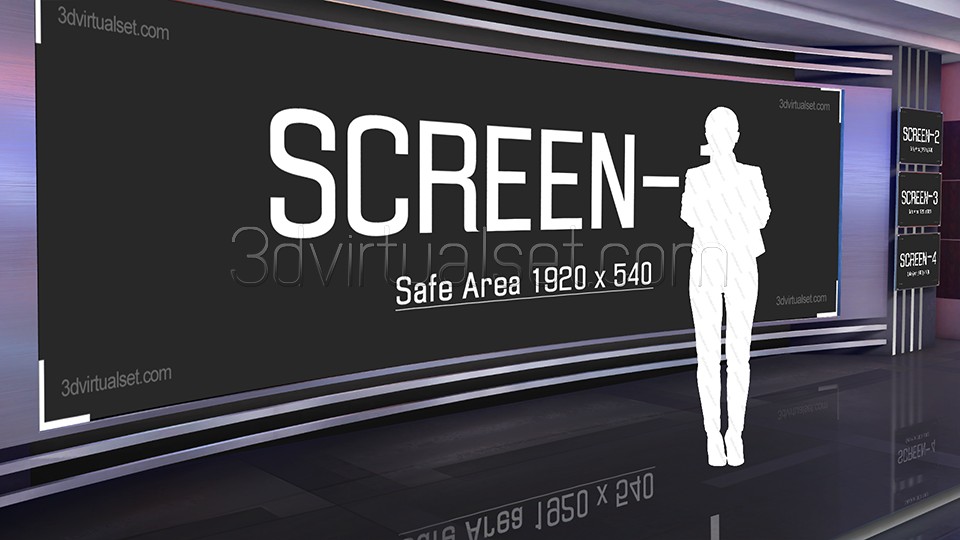 Virtual Studio 109A for vMix | vMix Virtual Set Template