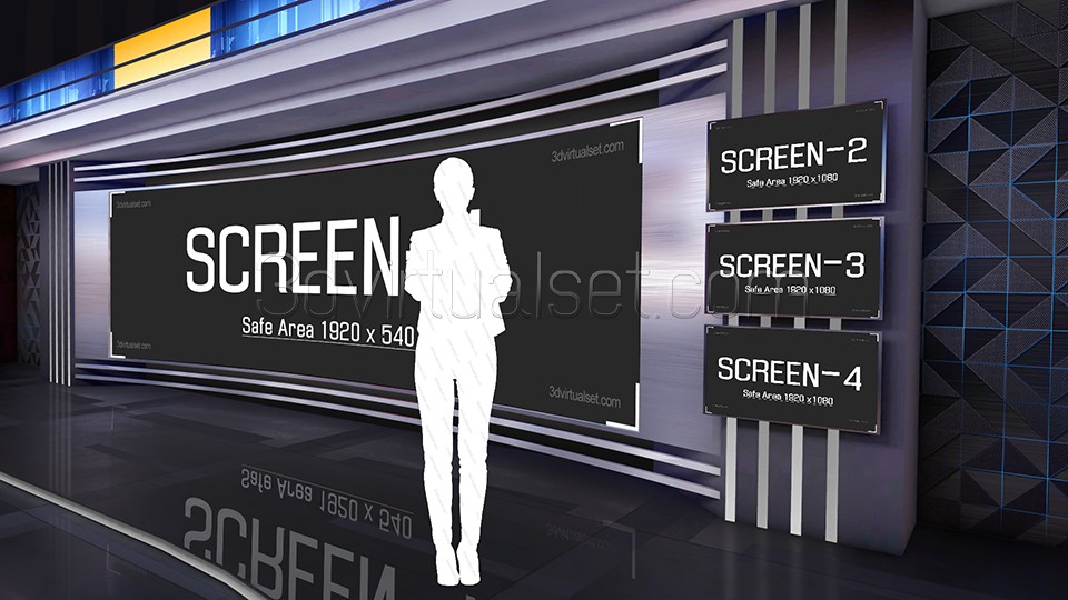 Virtual Studio 109A for vMix | vMix Virtual Set Template