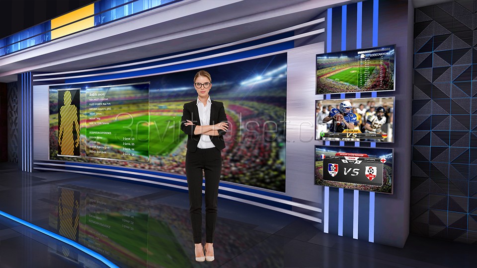 Virtual Studio 109A for vMix | vMix Virtual Set Template