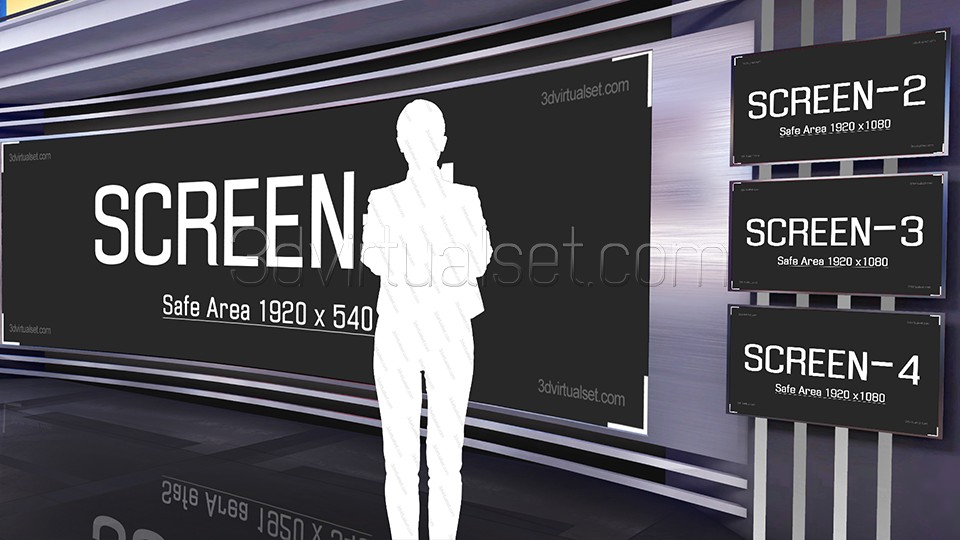 Virtual Studio 109A for vMix | vMix Virtual Set Template