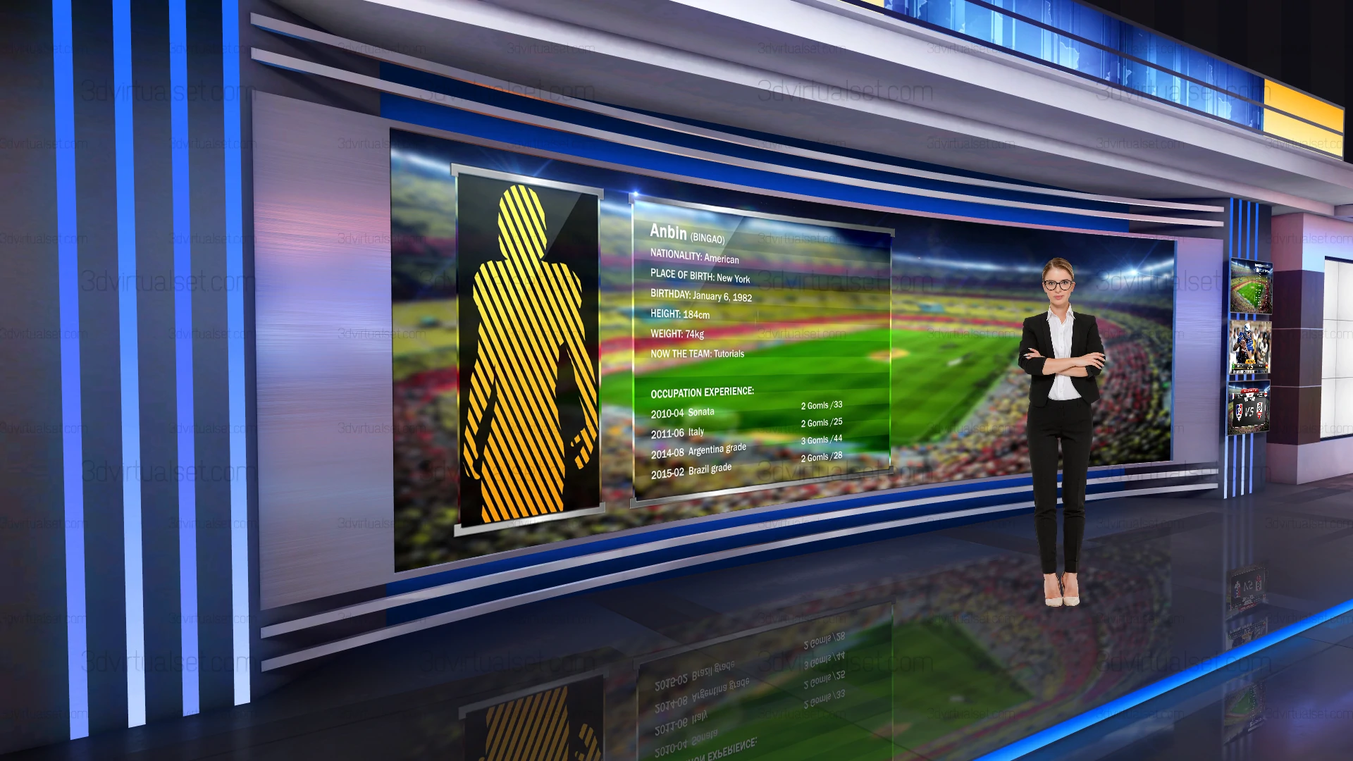 Virtual Studio 109A for vMix | vMix Virtual Set Template