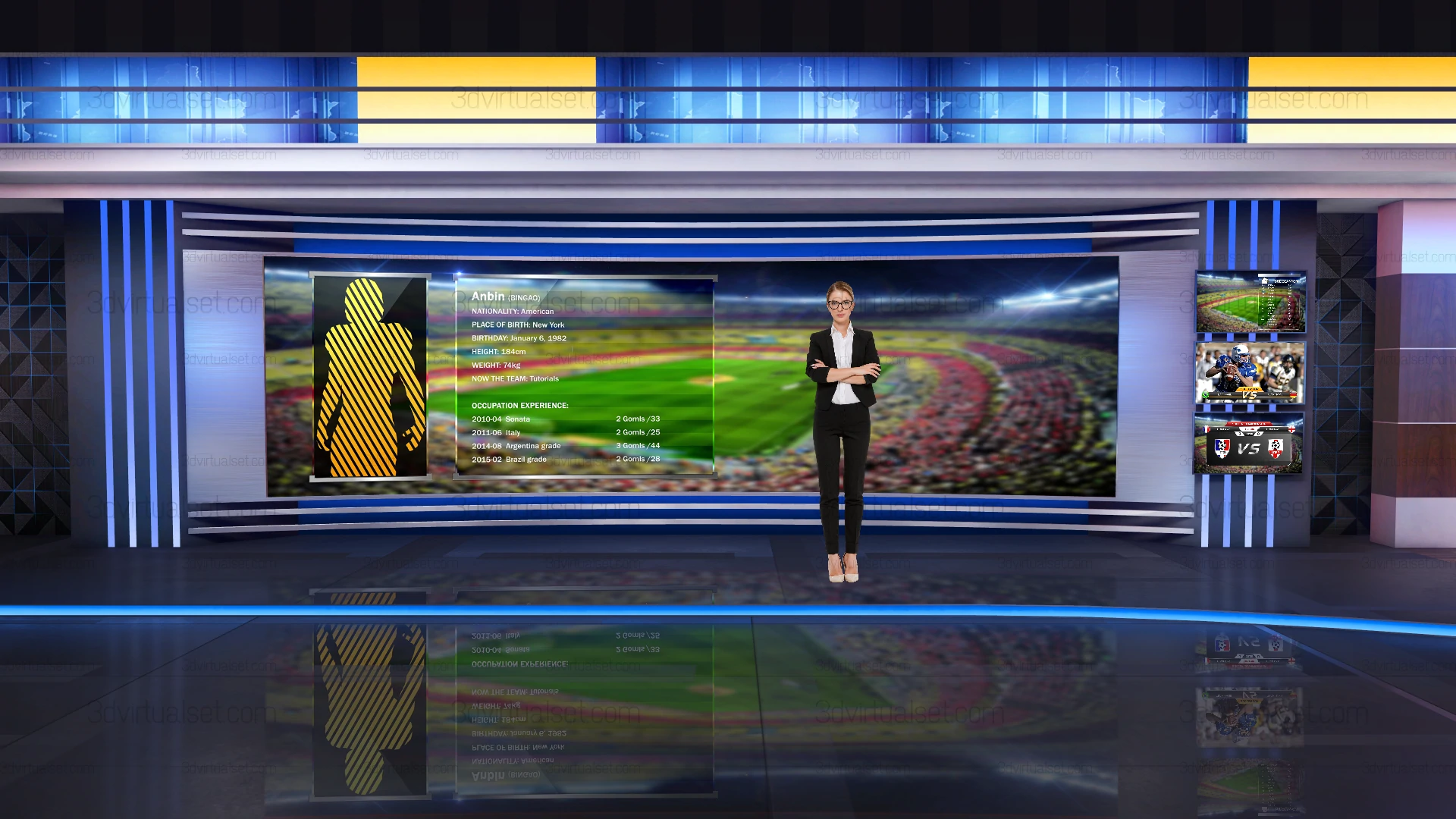 Virtual Studio 109A for vMix | vMix Virtual Set Template