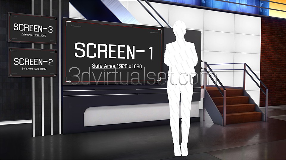 Virtual Studio 113A for vMix | vMix Virtual Set Template