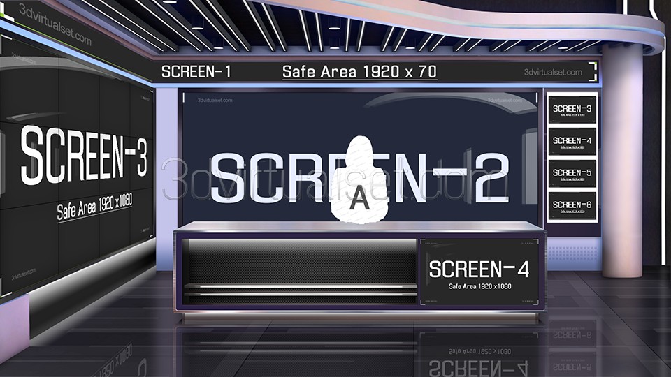 Virtual Studio 118B for vMix | vMix Virtual Sets Template